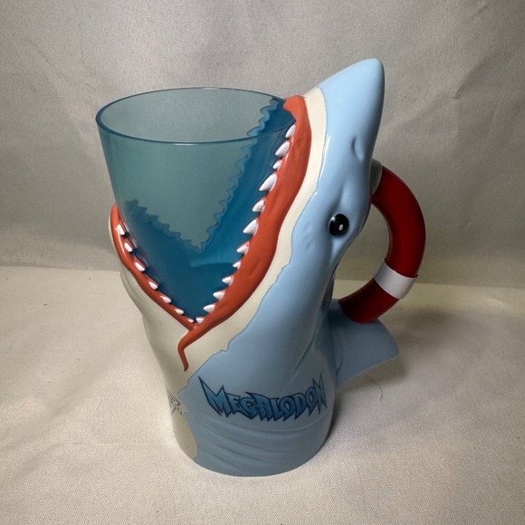 Megalodon | Dining | Megalodon Shark Souvenir Cup 3d Sculpted Head Life ...